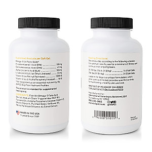 International Veterinary Sciences IVS Lipiderm Gel Cap Skin and Coat Fish Oil Omega 3 and 6 Dietary Supplement for Large Dogs, Made in the USA, 120 Count