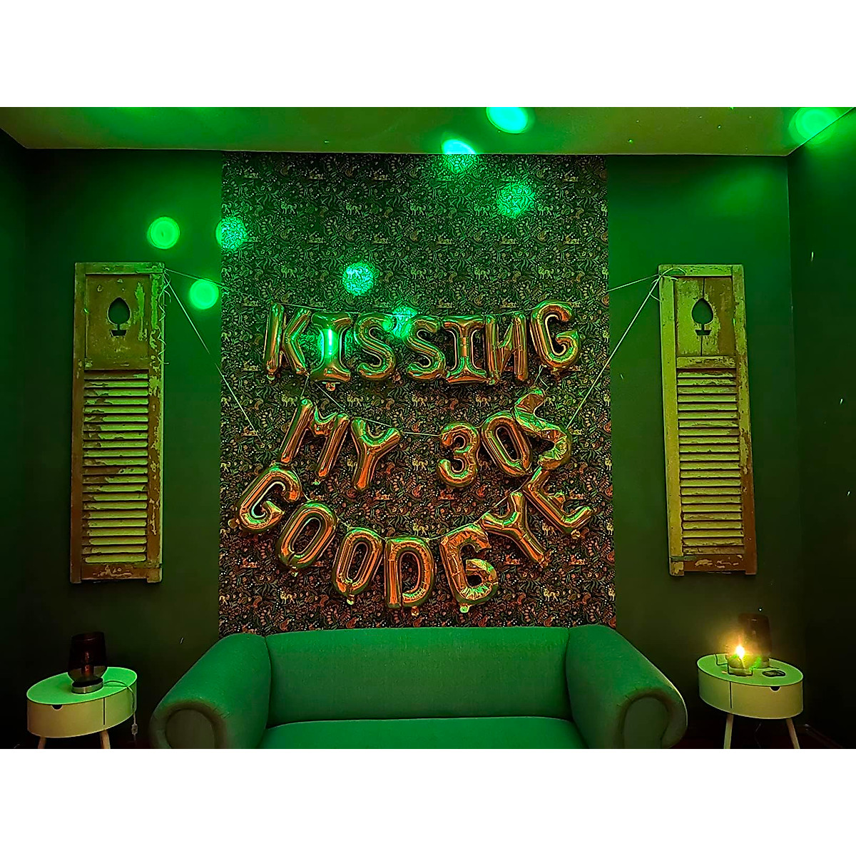 JeVenis Kissing My 30s Goodbye Decorations Kissing My 30s Goodbye Banner Balloons 40th Birthday Balloon Dirty 40 Balloon