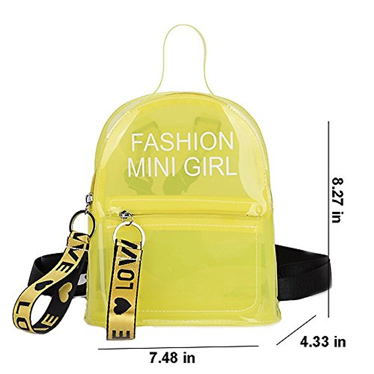 Mini Backpack Purse Stadium Approved Women Transparent Handbag Shoulder Bag