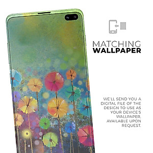 DesignSkinz Abstract Flower Meadow Protective Vinyl Decal Wrap Skin Cover Compatible with The Samsung Galaxy S20 (Screen Trim & Back Glass Skin)