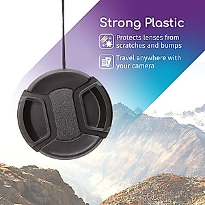 CamDesign 77MM Snap-On Front Lens Cap Cover Compatible with Canon, Nikon, Sony, Pentax All DSLR Lenses