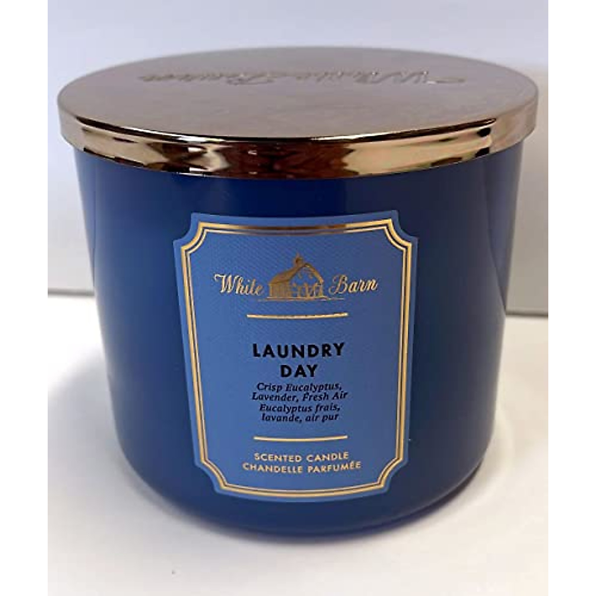 Bath & Body Works, White Barn 3-Wick Candle w/Essential Oils - 14.5 oz - New Core Scents! (Laundry Day)