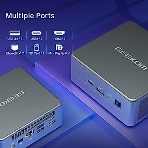 GEEKOM Mini PC Mini IT11, Intel Core i7-11390H Mini Computers (8 Threads,Up to 5.0 GHz), 32GB DDR4 1TB M.2 SSD Windows 11 Pro NUC11 Desktop Computer, Support 8K UHD/WiFi 6/Bluetooth 5.2/USB4.0