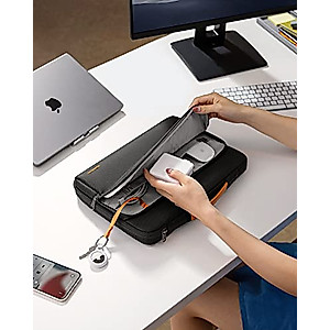 tomtoc 360 Protective Laptop Shoulder Bag for 15.6 Inch Acer Aspire 3/5/7 Laptop, HP Pavilion 15.6, Dell Inspiron 15 3000, 15.6 ASUS ROG Zephyrus, 2020 New Dell XPS 17, Waterproof Accessory Case