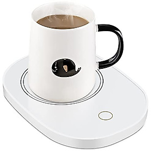 Coffee Mug Warmer, Auto Shut on/Off Electric Candle Wax Warmer, Temperature Heating Smart Coffee Warmer for Tea Beverage Milk Cocoa Water Office Home Travel