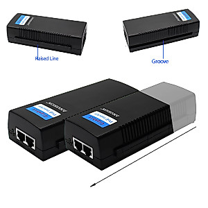 ANVISION 48V 1.0A Gigabit PoE Injector, 48W Power Supply Adapter with AC Cord, IEEE 802.3af/at Compliant, for IP Voip Phones, Cameras, AP and More