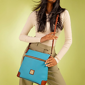 Dooney & Bourke Women's Crossbody in Pebble Grain Leather, Large Handbag with Adjustable Shoulder Strap, White