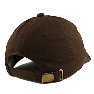 Trendy Apparel Shop World's Best Dad Embroidered Low Profile Soft Cotton Dad Hat Cap - Brown