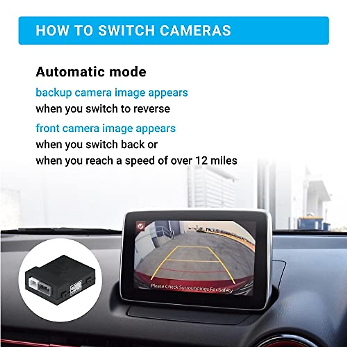 RFCC TTG2 Car Camera Control Switch System for Toyota Touch 2/Entune Front View Camera Adapter