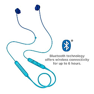 TCL SOCL200BT Wireless Earbuds Bluetooth Headphones with 12.2mm Speaker Drivers for Rich Bass and Clear Sound, Built-in Mic - Ocean Blue