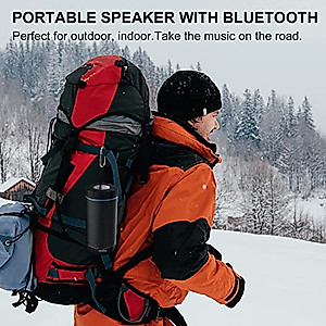 comiso Waterproof Bluetooth Speaker IPX7, 25W Wireless Portable Speakers Loud Sound Strong Bass Stereo Pairing 36 Hours Playtime, Bluetooth 5.0 Built in Mic for Calls Black