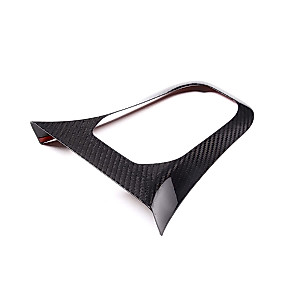 RURZTDAKM Car Center Console Dashboard Horn Decorative Protector Cover,Real Carbon Fiber Trim,Fit for Toyota Supra GR A90 A91 MK5 2019-2022,Auto Interior Accessories (Black Carbon Fiber)