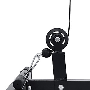 Debonla Body LAT Pull Down Machine Low Bar Cable Fitness Training Weigh Home Gym Sports Black Max 395lb
