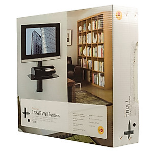 Omnimount Tria 1 B 1-Shelf Wall Furniture - Black/Dark Glass