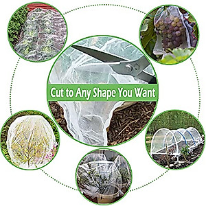 Garden Netting, Plant Covers 8x24 Ft Ultra Fine Mesh Protection Netting for Vegetable Plants Fruits Flowers Crops Greenhouse Row Cover Raised Bed Barrier Screen Birds Animals Protection Net Cover