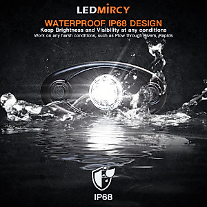 LEDMIRCY LED White Rock Lights 4PCS Super Bright Pure White Rock Lights for Off Road Trucks RZR Boat Car ATV UTV SUV Underglow Neon Lights Underbody Trail TRAI Rig Lights Waterproof Shockproof