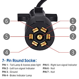 Linkitom Magnetic LED Trailer Towing Light Kit, 24ft Cable with 7 pin plug, IP68 Waterproof, DOT Approved