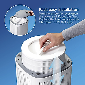 Clorox Large Room Air Purifier True HEPA Replacement Filter, 1,500 Sq. Ft. Capacity, Removes 99.97% of Allergens up to 0.1 Micron, Compatible with 11010 & 11011, 1 Count (12010)