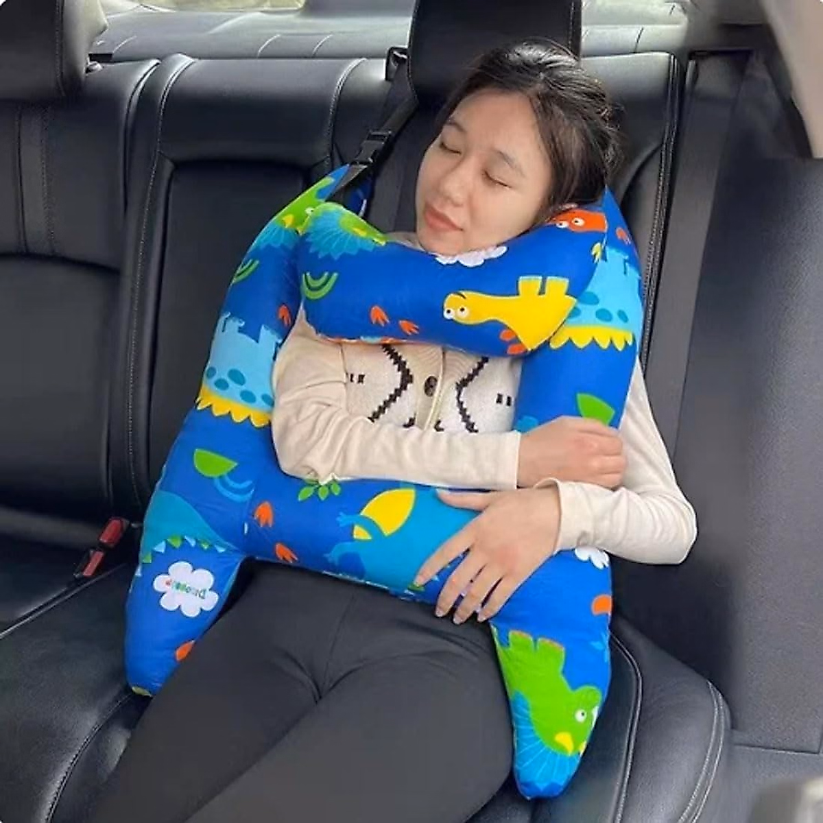 Swiftcare Travel Pillow, Swiftcare™ Car Pillow - Cute Kid and Adult Car Sleeping Neck Head Support H-Shape Travel Pillow Cushion Car Seat Safety, Swift Care Travel Pillow (B)