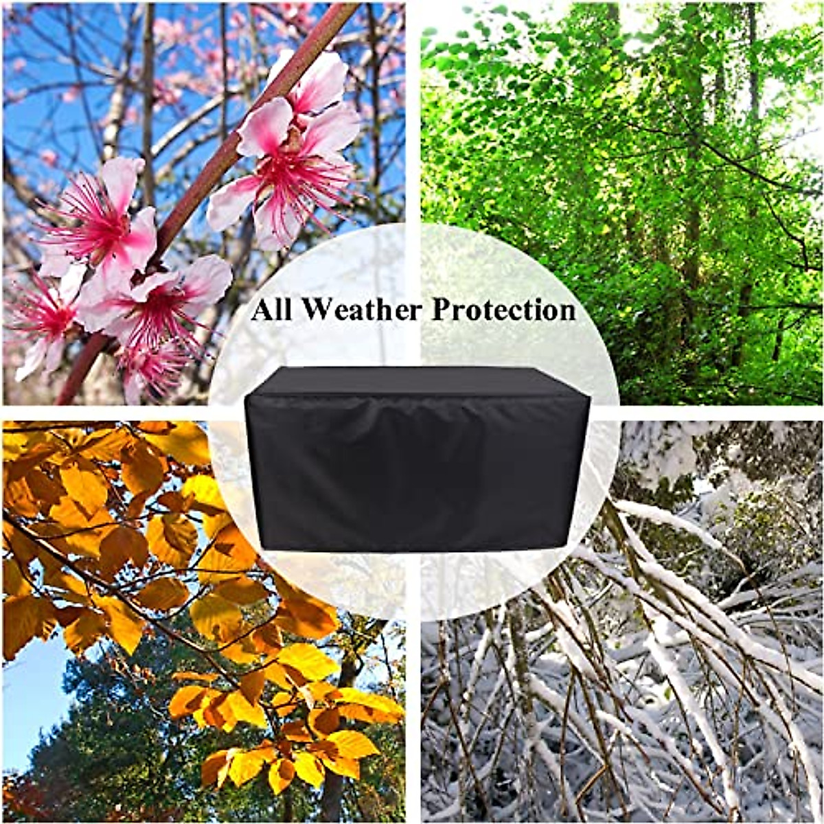 HUHJYUGE Garden Furniture Covers Waterproof Outdoor Furniture Covers 18x16x10in, Rectangular Patio Furniture Cover 420D Oxford, Fits for Dining Square Table Sofa and Chair Set