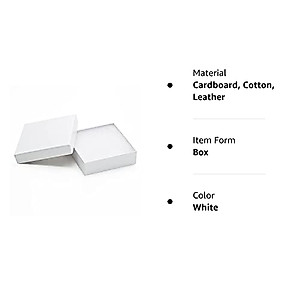 Magicool 40 Pack 3.5x3.5x1 Inch Cardboard Jewelry Boxes,Used for Necklaces,Bracelets,Earrings,Jewelry,Small Gift Packaging,Jewelry Gift Boxes with Lids and Filled with Cotton(White)