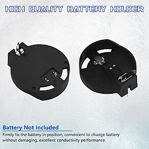 WMYCONGCONG 30 PCS CR2032 CR2025 Coin Button Cell Battery Holder Case, Black