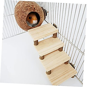 iplusmile 4 Pcs Hamster Furniture Hamster Hideout Pet Nesting Habitat Hamster House Bed Small Animal Cage Habitat Bird Hideaway Rabbit Bird Rat Lizard Shelter Husk Squirrel Wooden Pet Bed
