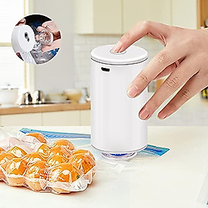 Zosylala Vacuum Sealer, Food Saver Vacuum Sealer Machine, Handheld Vacuum Sealer, Multi-Function Air Pump with Pump Head Sets, 5 Reusable Vacuum Seal Bags