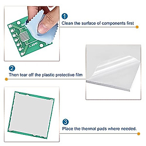 MECCANIXITY Thermal Pad Heat Conduction Silicone Pads Conductive 100 x 100 x 0.5 mm 4W for Components Gap Filler Grey