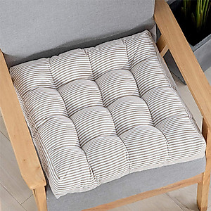 Tiita Chair Cushions 22"x22" Square Windows Pad for Adults Seating Pillows Set of 2, Beige