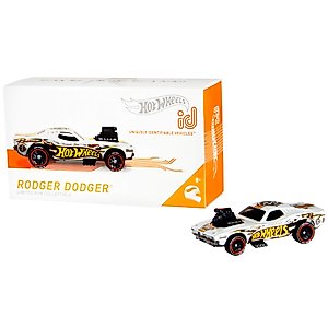​Hot Wheels id Vehicle​ Roger Dodger​ with Embedded NFC Chip, Uniquely Identifiable, 1:64 Scale, for Kids Ages 8 Years and Older