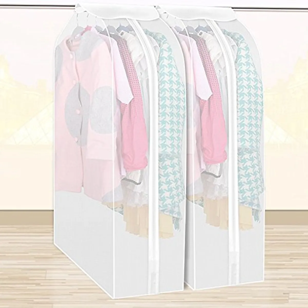 Whitelotous Garment Suit Coat Cover Protector Wardrobe Storage Bag (L)