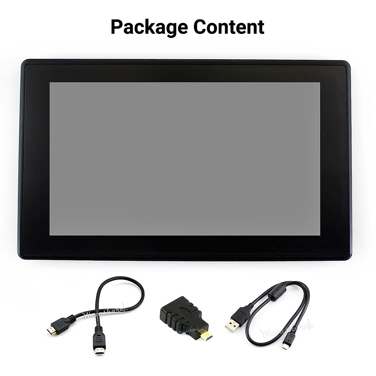 [Latest Version] Waveshare 7inch Capacitive Touch Screen LCD Monitor for Raspberry Pi 5 RPi 400 4 3 Model B Compatible with All Versions of Raspberry Pi Windows with HDMI/VGA Port with Case