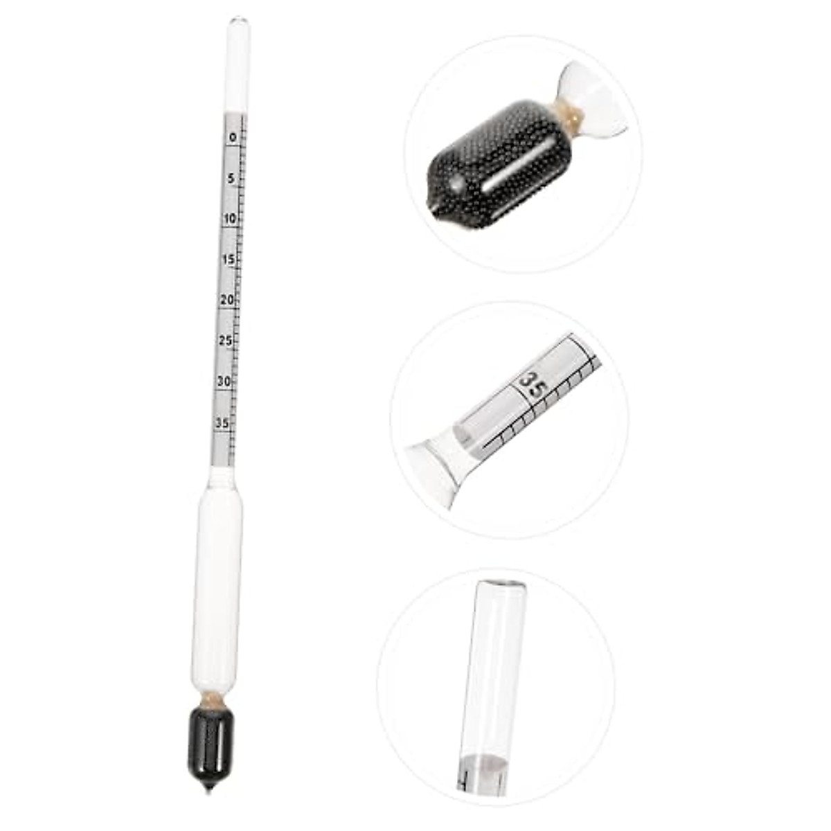 Mobestech Hydrometer Liquid Meter Liquid Measuring Tools Petroleum Meter Mud Making Supplies Liquid Tester for Distilling Supplies Liquidometer Petroleum Making Tool Measure Tool Glass