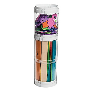 Deflecto Stacking Organizers, 3" x 11.67" x 3", 3 Compartments (20101CR)