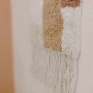 Crane Baby Safari Nursery Décor, Cotton Wall Hanging for Boys and Girls, Brown and Cream, 14" x 21"