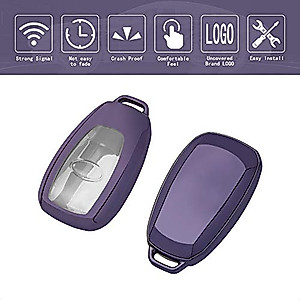 TANGSEN Smart Key Fob Case Purple TPU Protective Cover Compatible with Subaru BRZ CROSSTREK Forester Impreza Legacy Outback WRX STI 3 4 Button Keyless Entry Remote Control Accessories