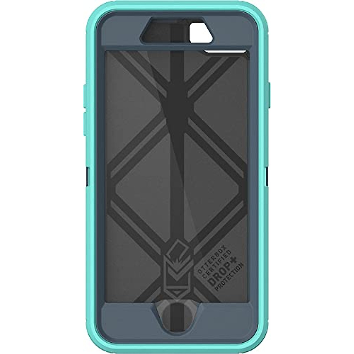 OtterBox Defender Series Case for iPhone SE (3rd and 2nd Gen) & iPhone 8/7 (Only - Not Plus) - Case Only - Non-Retail Packaging - Mint Dot (Tempest Blue/Aqua Mint/Mint Dot Graphic)