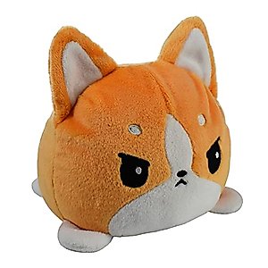 TeeTurtle - The Original Reversible Dog Plushie - Corgi - Cute Sensory Fidget Stuffed Animals That Show Your Mood