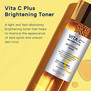 MISSHA Vita C Plus Facial Toner with high Adherence 25% Vitamin C liposome Formula 200ml