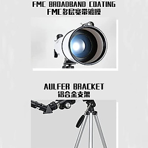 RHXWFDG Telescopes for Adults Astronomy, 70mm Aperture and 500mm Focal Length Monocular Telescope for Kids and Beginners, with 3X Barlow Lens Eyepiece etc