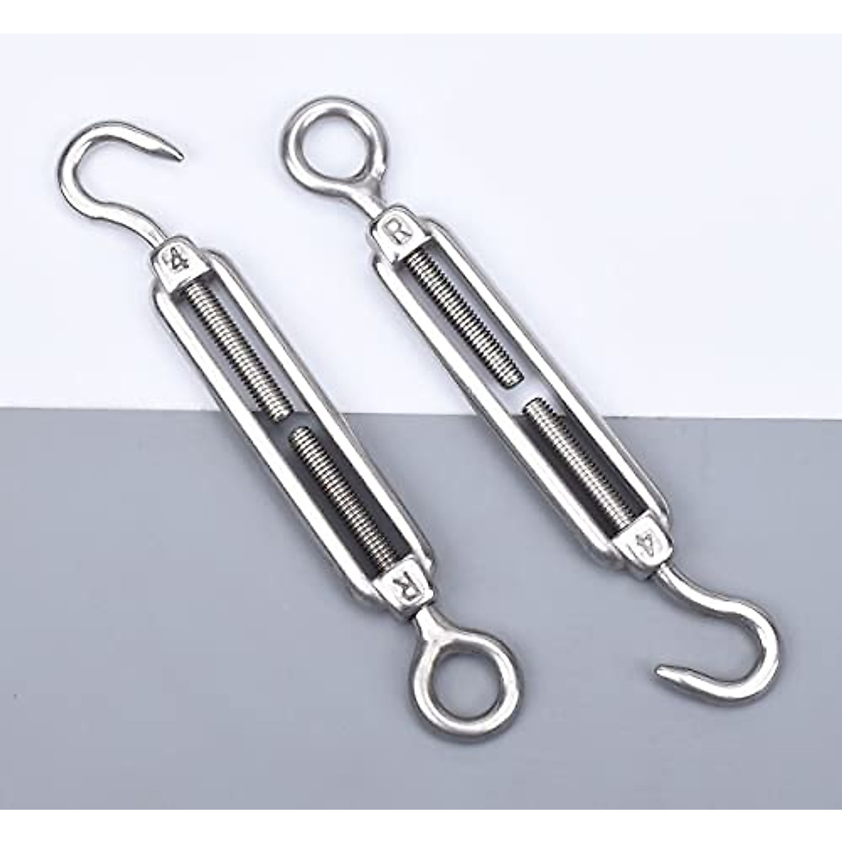 10Pcs M4 Turnbuckles,Alele Clothesline Tightener,Stainless Steel 304 Turnbuckle,Suitable for Tighten Taut Rope (M4 Turnbuckles 10 Pack New)