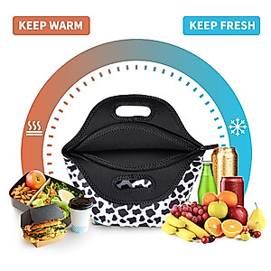 goiealeaes Neoprene Lunch Bag, Thick Insulated Lunch Box - Durable & Waterproof Lunch Tote With Zipper For Outdoor Travel Work School，Men,Women,Office……