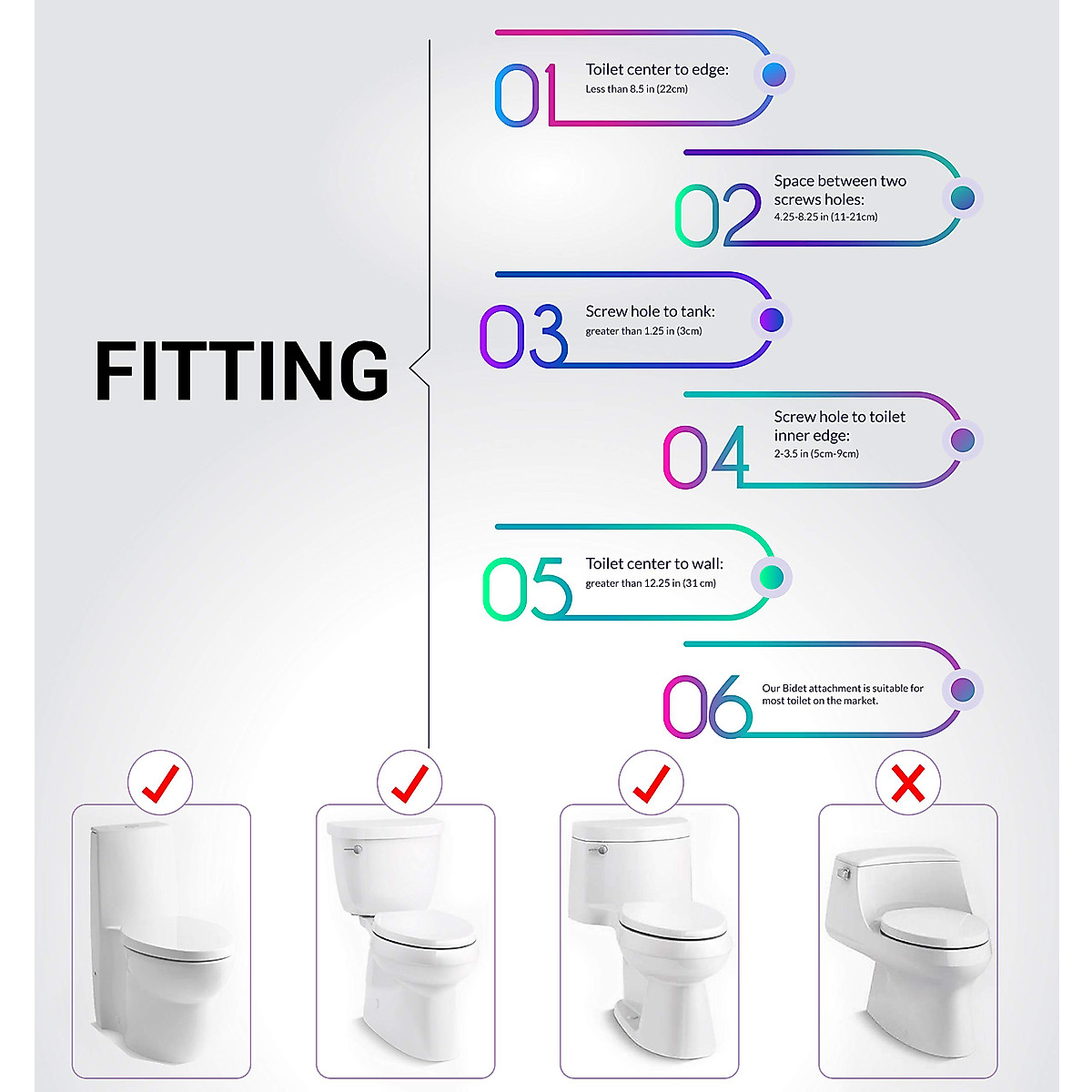 BELMAN Classic Bidet Toilet Attachment - Modern & Slim - Fresh Clean Water Sprayer - Self Cleaning Dual Wash Nozzles - Adjustable Water Pressure - Non-Electric Quick Installation - White