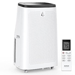 Acekool Portable Air Conditioner 14,000 BTU 3-IN-1 Quiet AC Unit with Remote Control, Built-in Dehumidifier, Fan, Auto, Sleep Modes, Cools Room up to 750 sq. ft, Exhaust Hose & Window Kit, 24H Timer