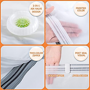 Space Saver Vacuum Storage Bags Jumbo 4 Pack large Vacuum Storage Bags for bedding Reusable Storage Bags Vacuum Sealed with Double Seal for blanket, Comforter, Pillow and Quilt 47x39 Inches