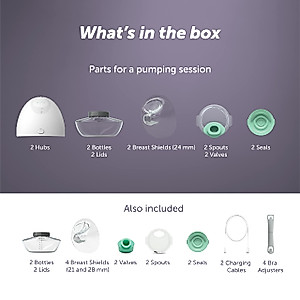 Elvie Breast Pump - Double, Wearable Breast Pump with App - The Smallest, Quietest Electric Breast Pump - Portable Breast Pumps Hands Free & Discreet - Automated with Four Personalized Settings