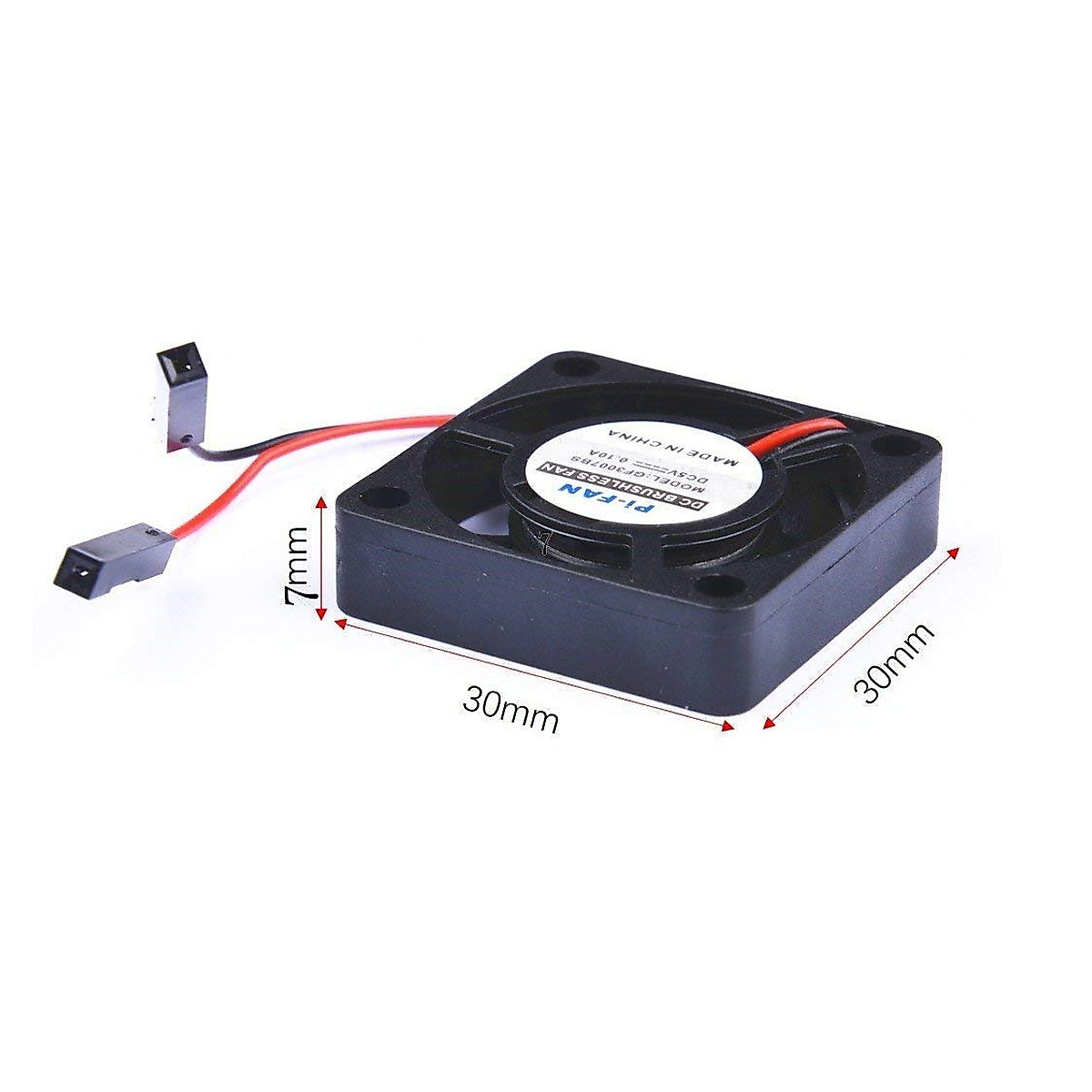 GeeekPi Fan for Raspberry Pi - 30x30x7mm DC 5V Brushless CPU Cooling Fan with 7PCS Heatsink for Pi 4 Model B, 3B+, 3 & Retroflag NESPI CASE Plus (1-Pack)