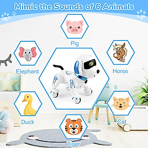 Britik Robot Dog Toys for Kids 8 9 10 11 12, Remote Control Dogs, Robot Dog for Kids 8-12, Pet Robotic, Electric Dog Toy, Robotic Dogs, Toys for 5 6 7 8 9 10 11 12 Years Old Boys Girls, Blue