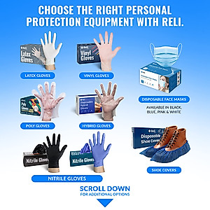 Reli. Latex Gloves, Small (110 Count) | Disposable | Powder-Free | White Gloves, Non-Sterile | All Purpose - Cleaning, Automotive, Cooking, Industrial, Laboratory | Single Use (Small)